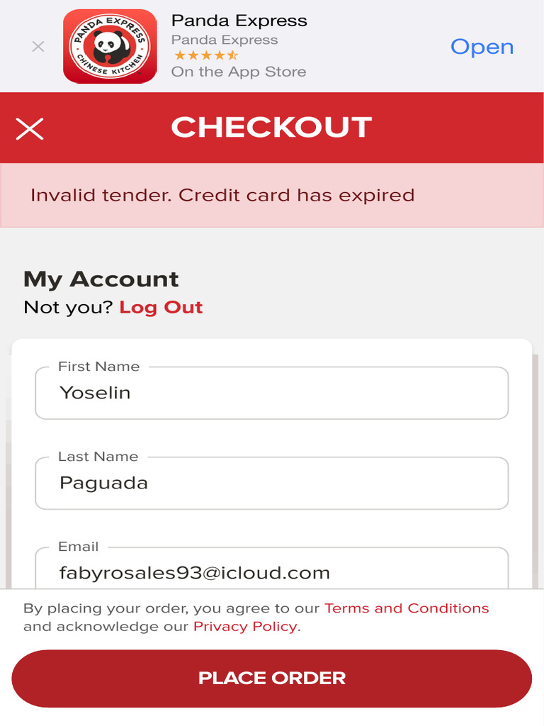 Panda Express Order Checkout Guide | PDF