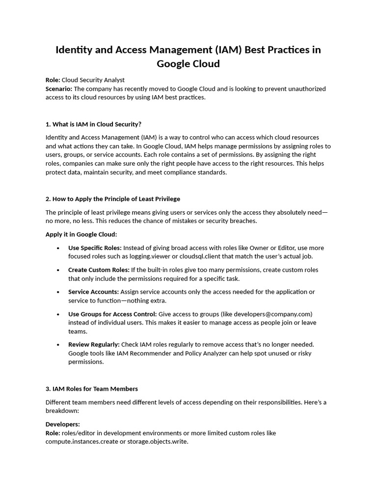 Identity and Access Management | PDF | Cloud Computing | Access Control