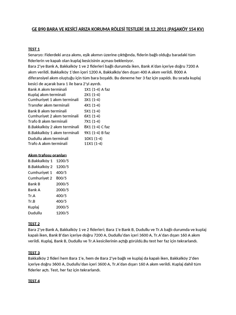GE B90 Testleri | PDF