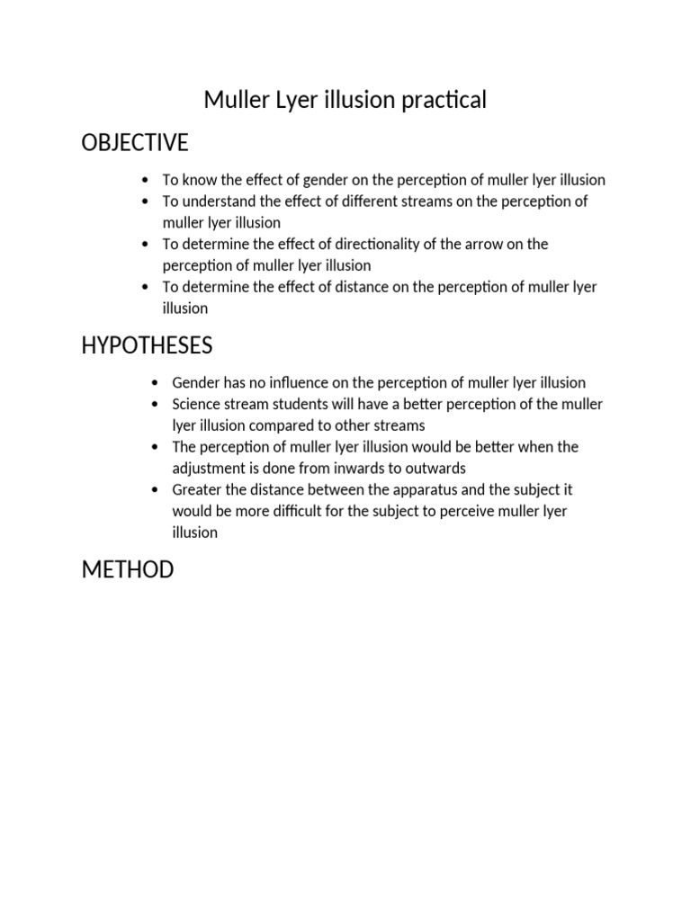 Muller Lyer Illusion Practical | PDF