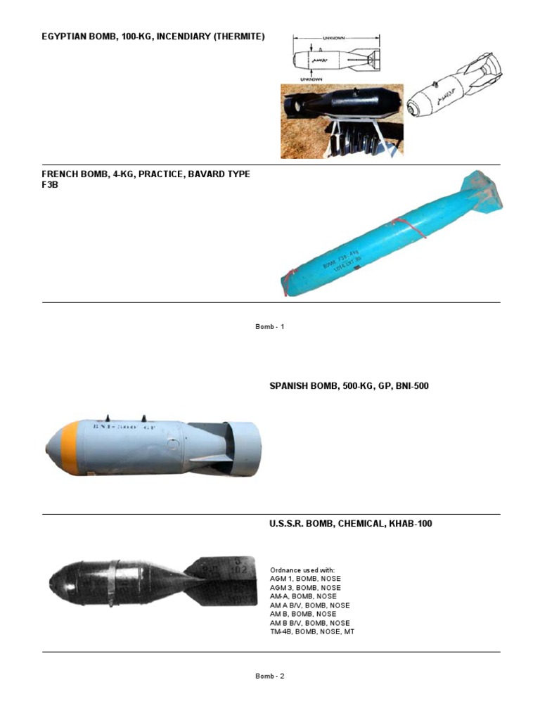 01 Bombs | PDF | Projectile Weapons | Military Science