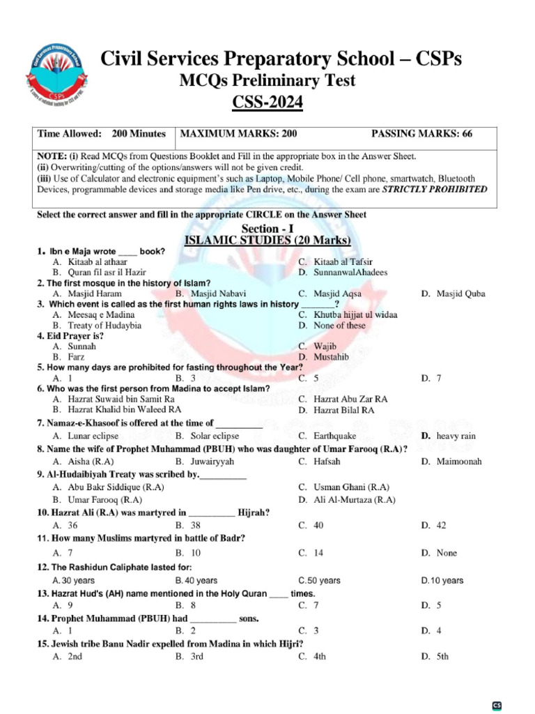 MPT Mock-2024 Final | PDF