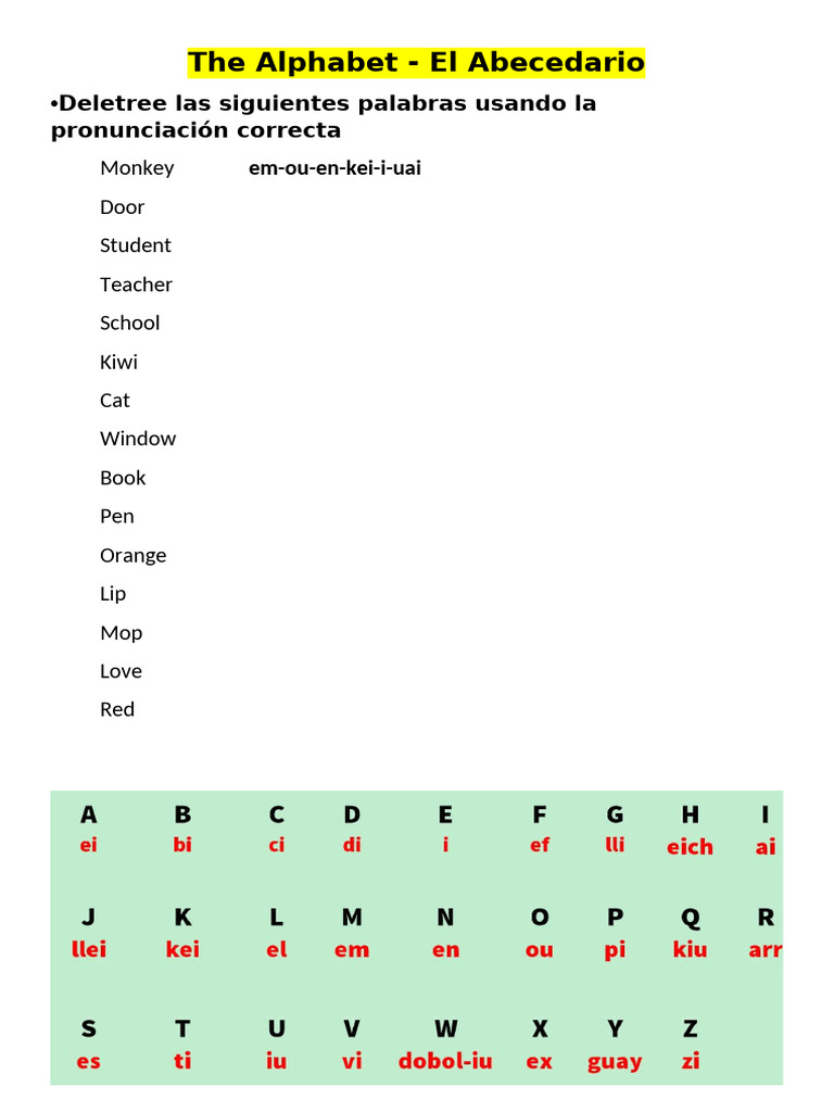 The Alphabet Exercises | PDF