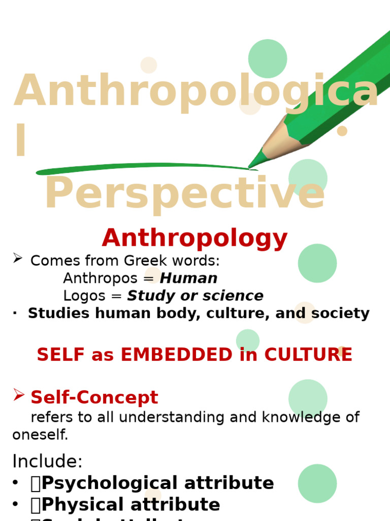 Anthropological Perspective of The Self | PDF | Identity (Social ...