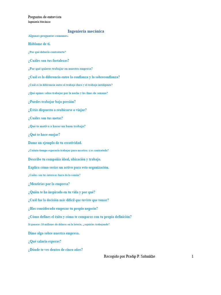 Pregunta de Entrevista de Ingeniería Mecánica Por Pradip Salunkhe | PDF | Soldadura | Construcción