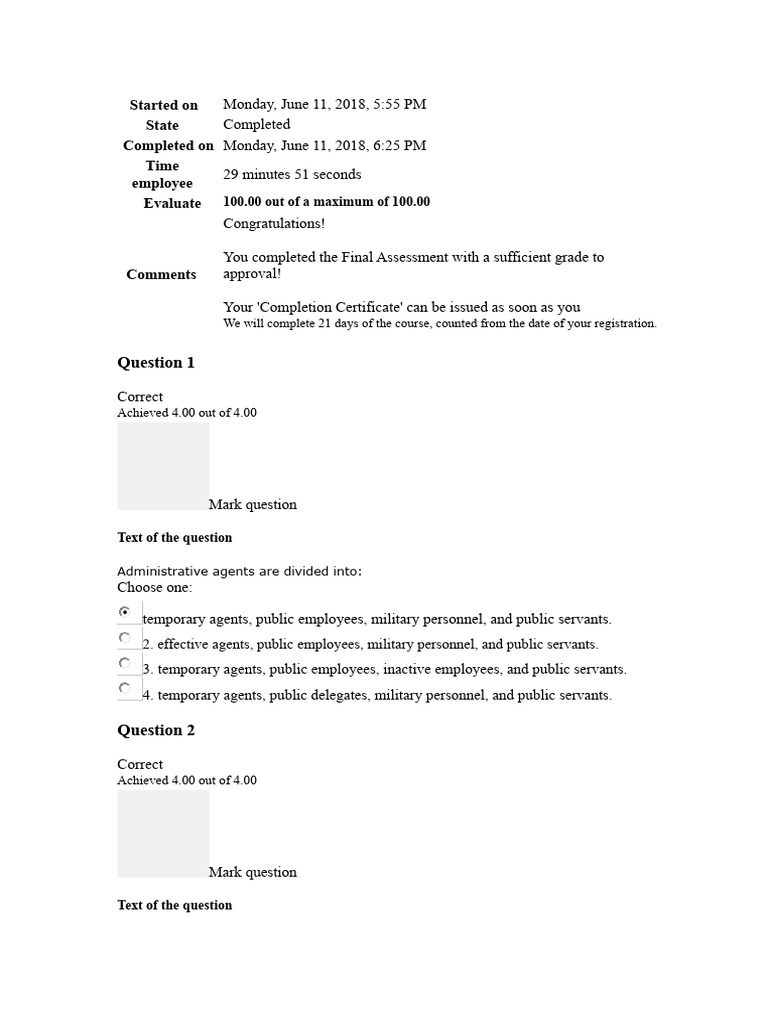 Ethics and Public Administration - Class 1 - Final Exam | PDF | Plato | Aristotle