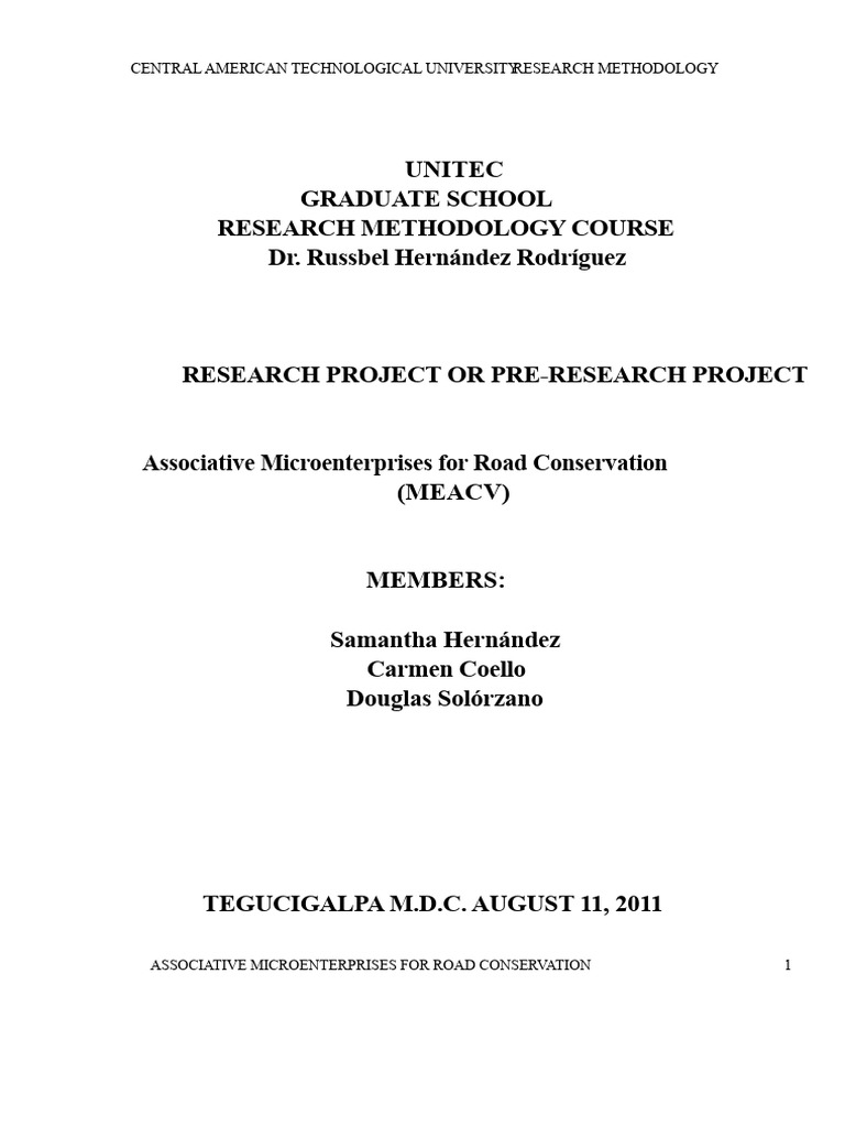 Associative Microenterprises For Road Conservation (Amerc) | PDF ...