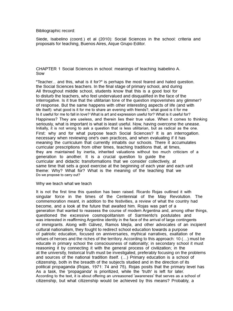 Summary of Social Sciences in School | PDF | Science | Knowledge
