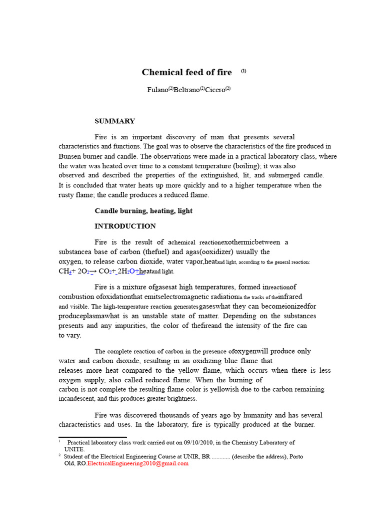Fire Characteristics in Laboratory Experiments | PDF | Fires | Combustion