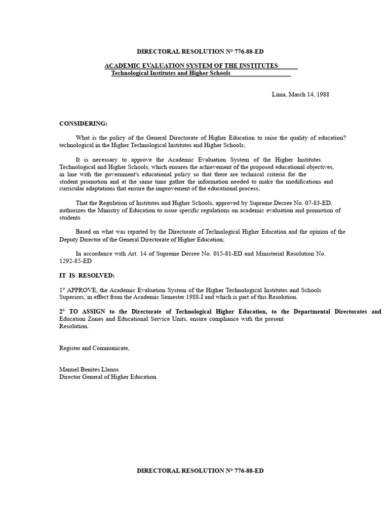 Academic Evaluation System of Higher Institutes - Compress | PDF ...