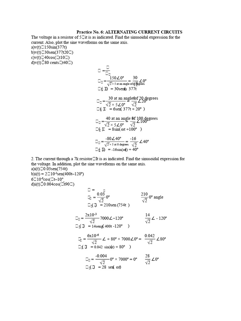 AC Circuits | PDF | Electrical Impedance | Electrical Network