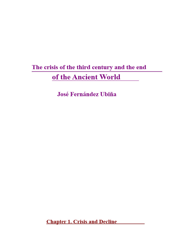 The Crisis of The Third Century and The End of The Ancient World | PDF ...