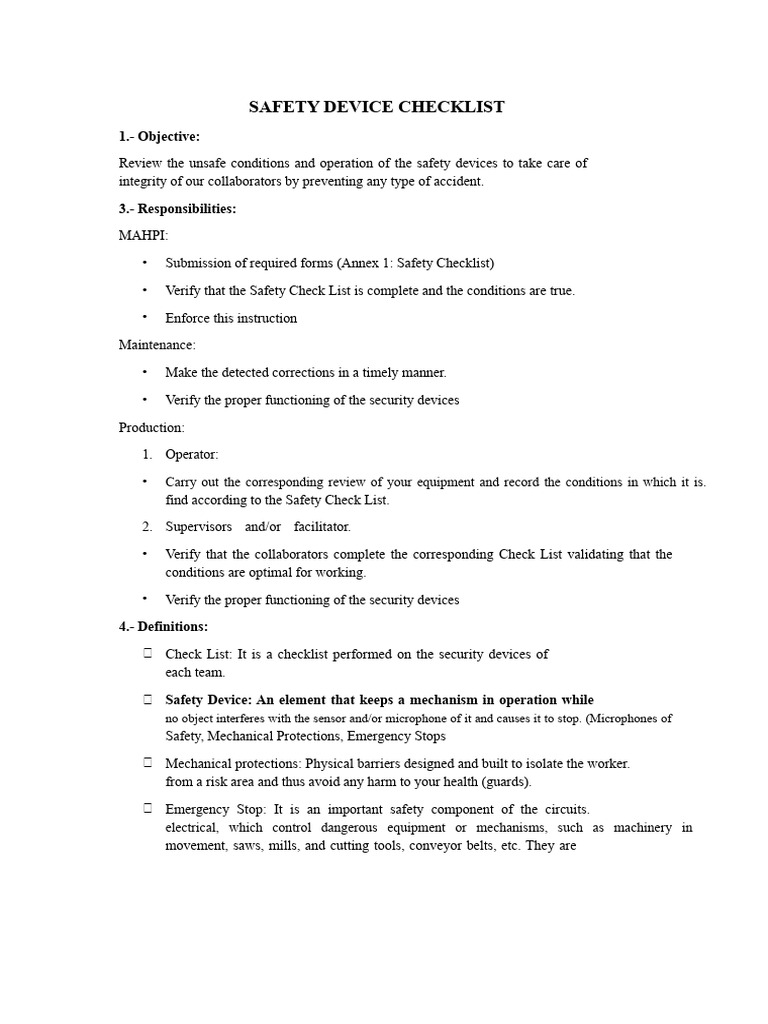 It Checklist Security Devices | PDF | Safety
