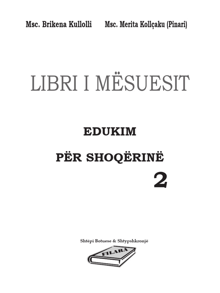 Libër Mësuesi Edukim Për Shoqërinë 2 | PDF