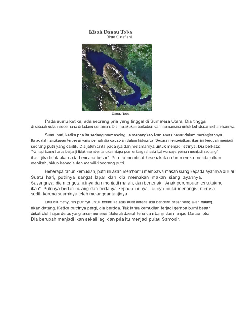 Kisah Danau Toba | PDF