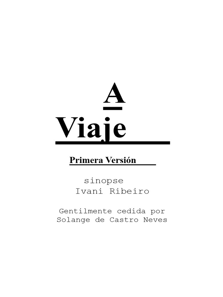 Ivani Ribeiro_sinopsis_la_viaje_telenovela | PDF | Muerte