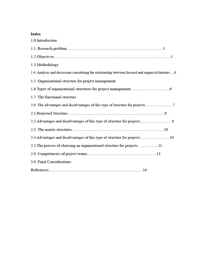 Organizational Structure For Project Management | PDF | Project ...