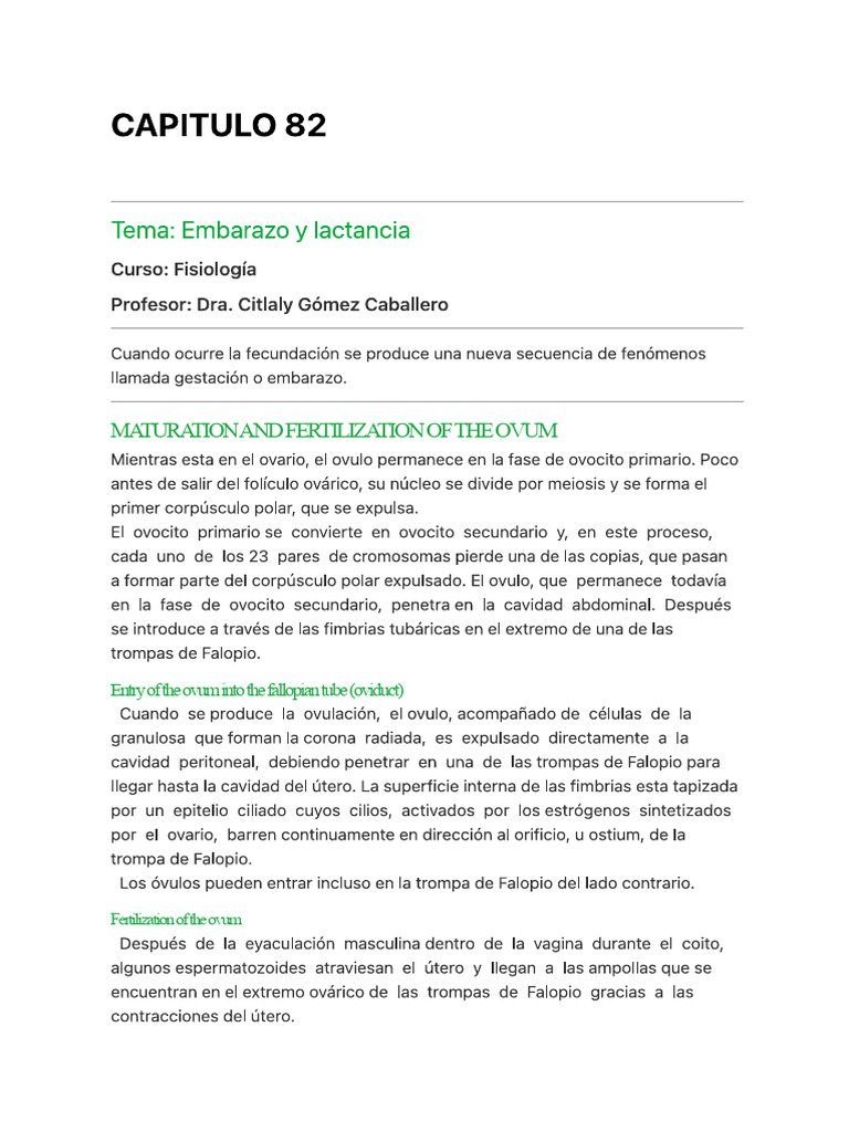 Summary of Guyton and Hall CHAPTER 82 | PDF