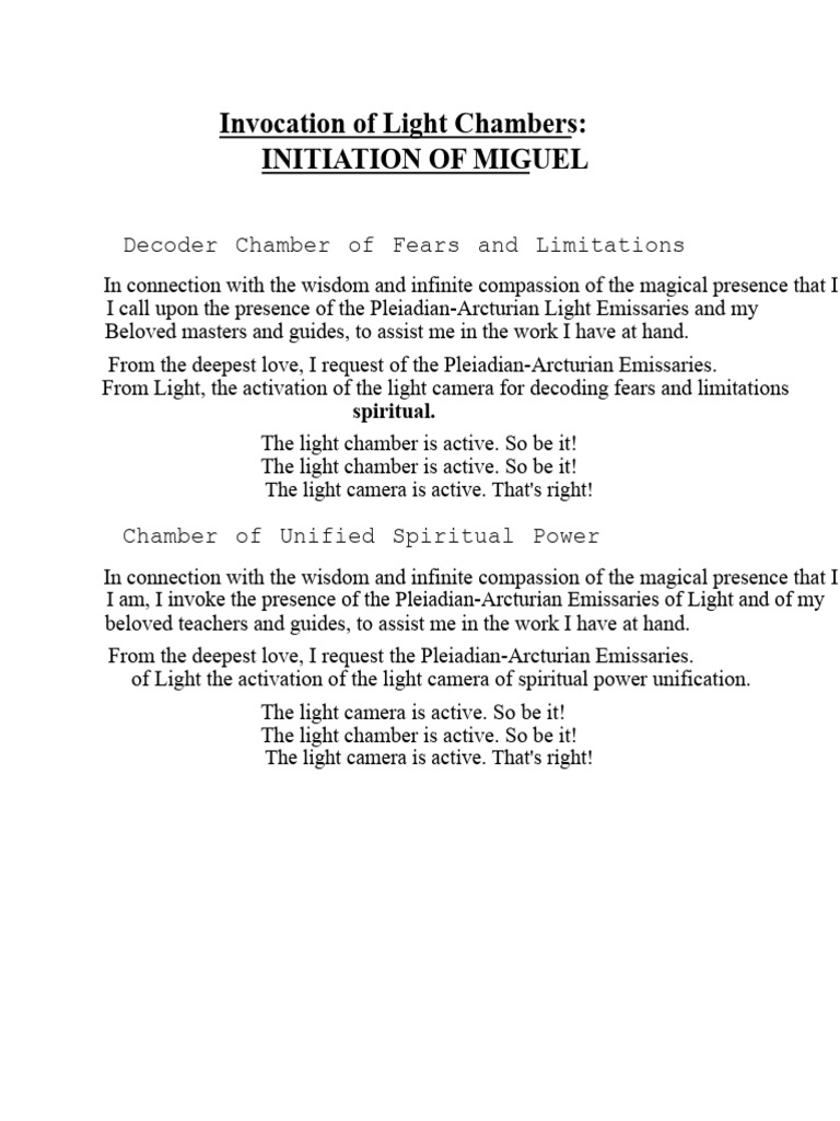 Activation of Light Chambers for Healing | PDF | Personal Development ...