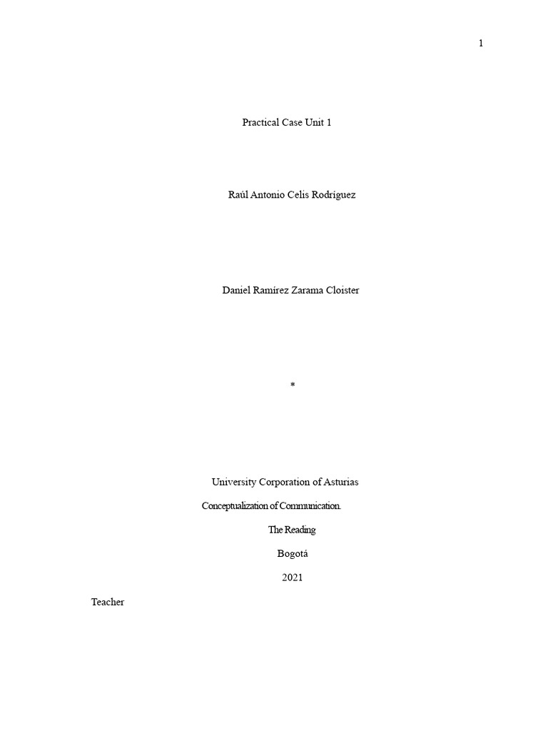 Practical Case 1 Oral and Written Communication | PDF