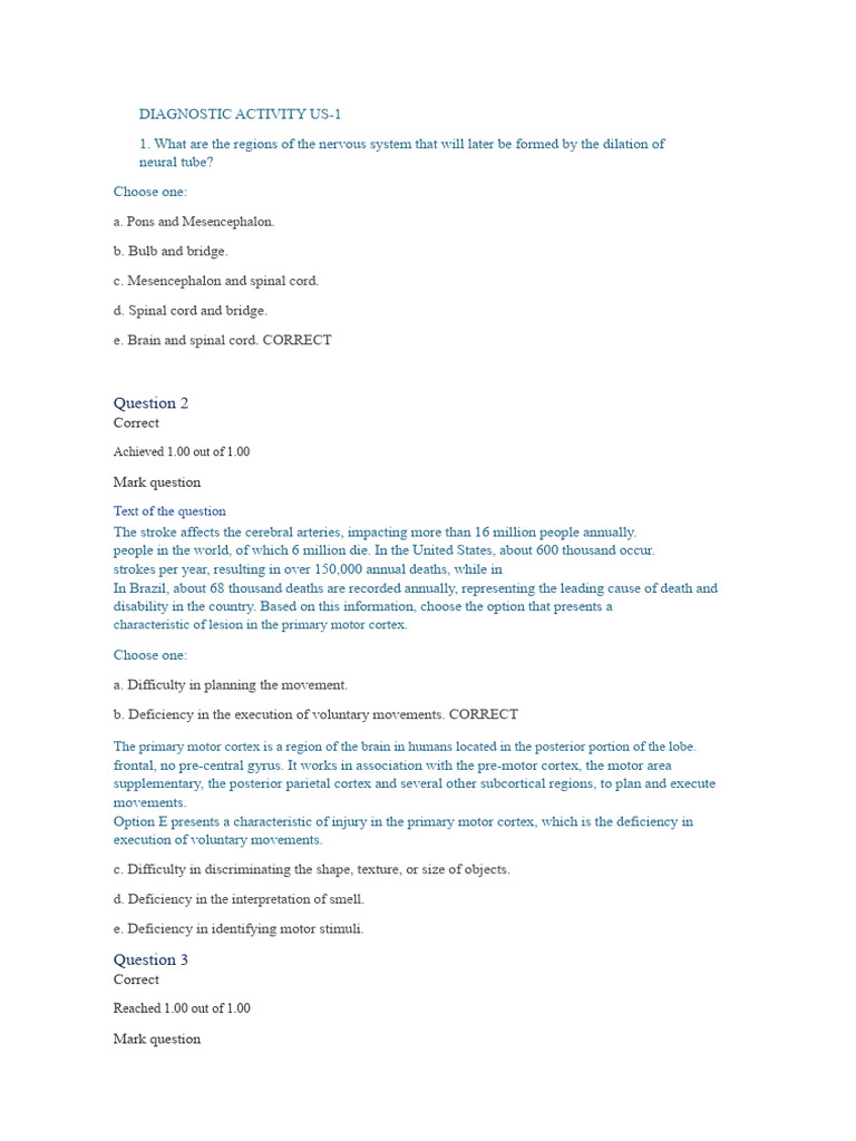 Nervous System Exercise | PDF | Heart Valve | Atrium (Heart)