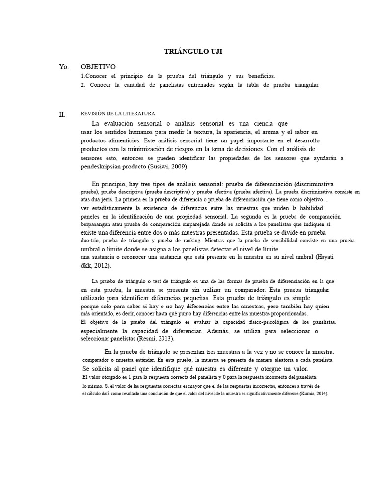 Prueba Triángulo | PDF | Sentidos