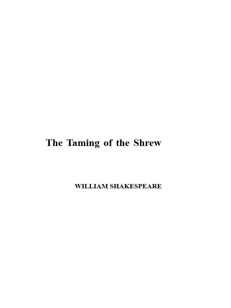 The Taming of The Shrew | PDF | The Taming Of The Shrew | Virtue