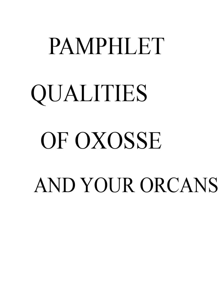 Pamphlet On The Qualities of Osoòsí and Its Orôs | PDF | Sacrifice | Trees