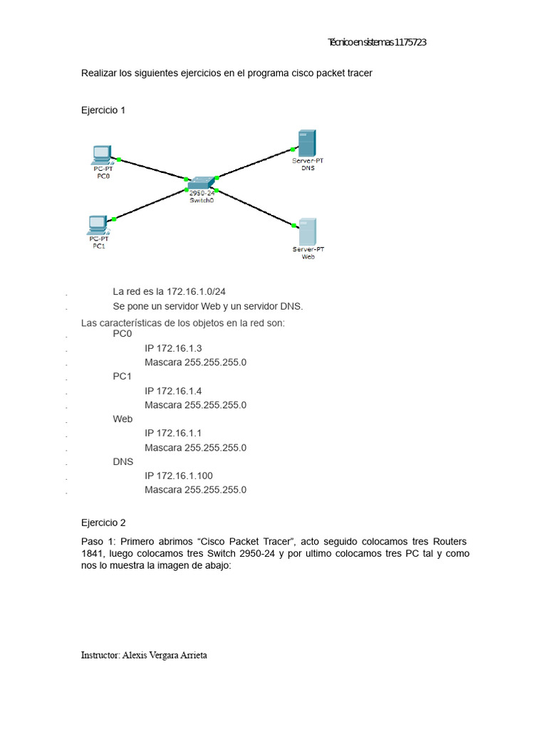 Lakukan Latihan Berikut Di Program Cisco Packet Tracer | PDF | Dirección IP | Estándares de internet