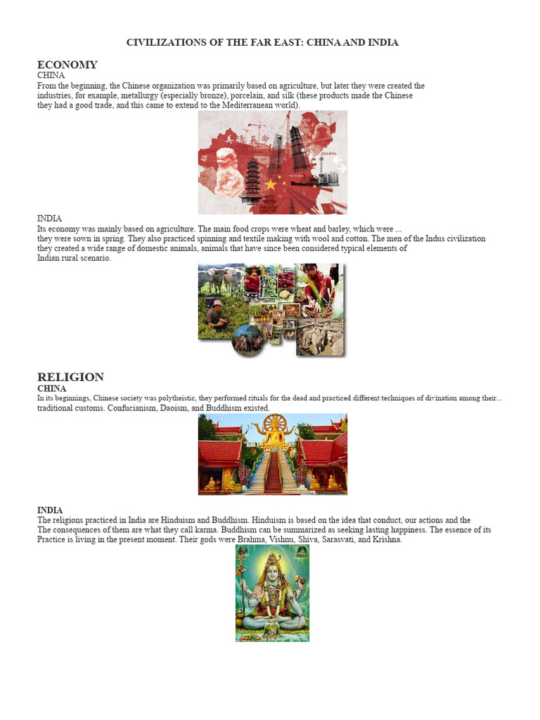 China and India: Civilizations Overview | PDF | China | World Politics