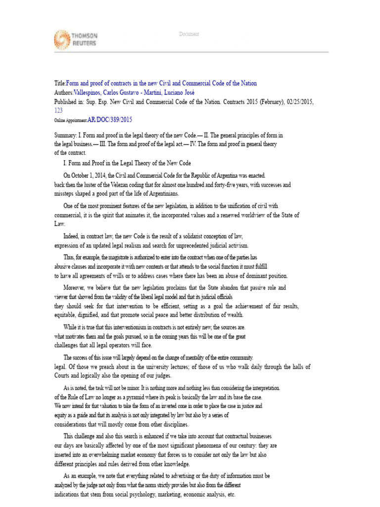 Shape and Proof of Contracts Vallespinos PDF | PDF