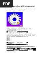 AWG To mm2 Chart | PDF | Wire