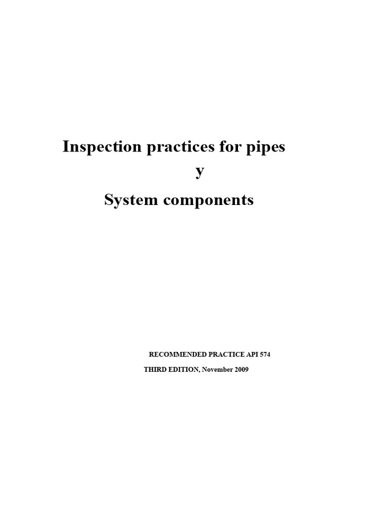 Api 574 Practices For Pipeline Inspection PDF | PDF | Pipe (Fluid Conveyance) | Mechanical ...