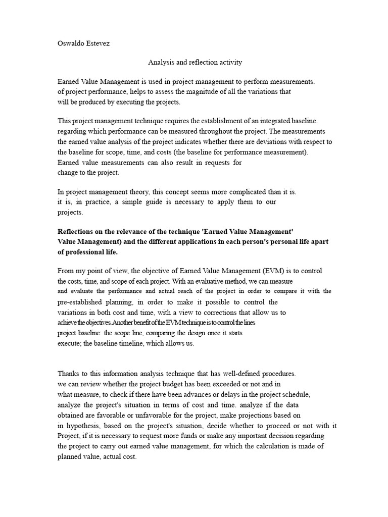 Analysis and Reflection Activity | PDF
