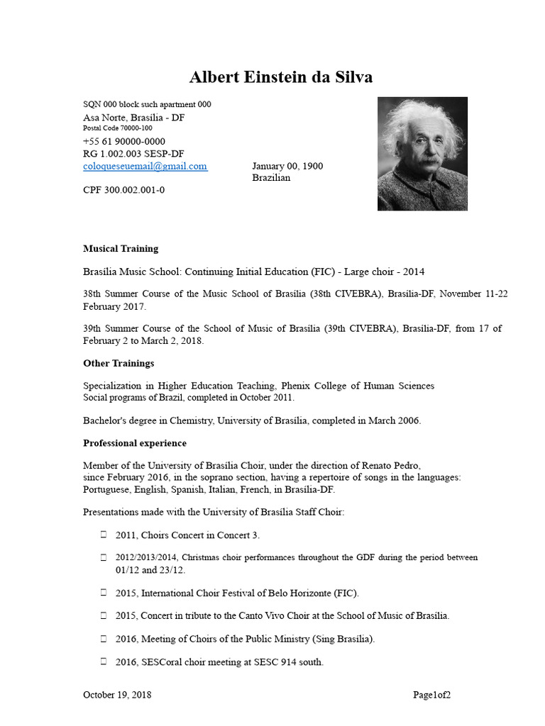 Musical Resume Template | PDF