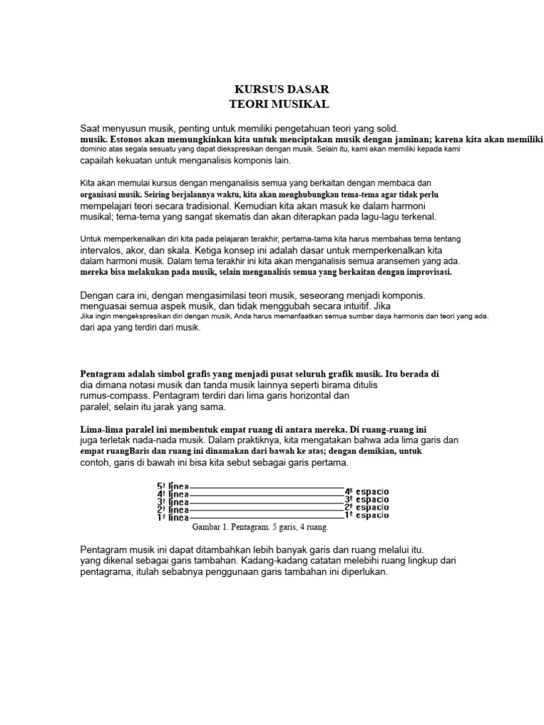 Teori Musik Dasar untuk Komponis | PDF