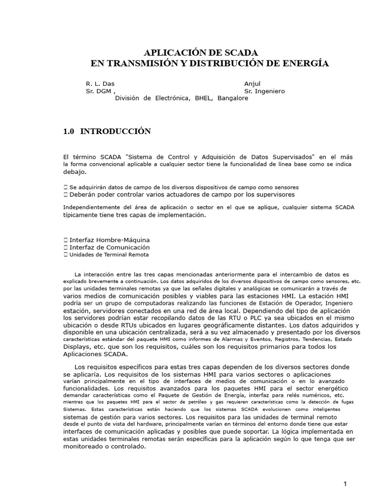 Escada | PDF | Scada | Ingenieria Eléctrica