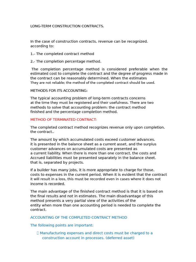 Long-Term Construction Contracts | PDF | Expense | Gross Income