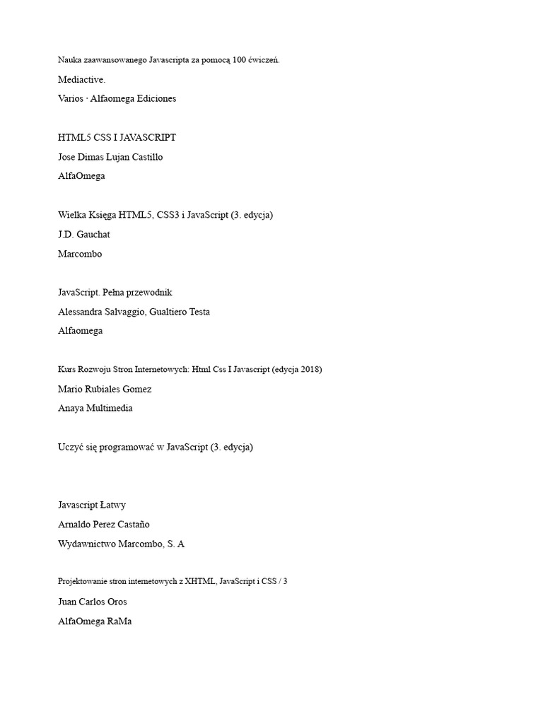 Książki o JavaScript | PDF