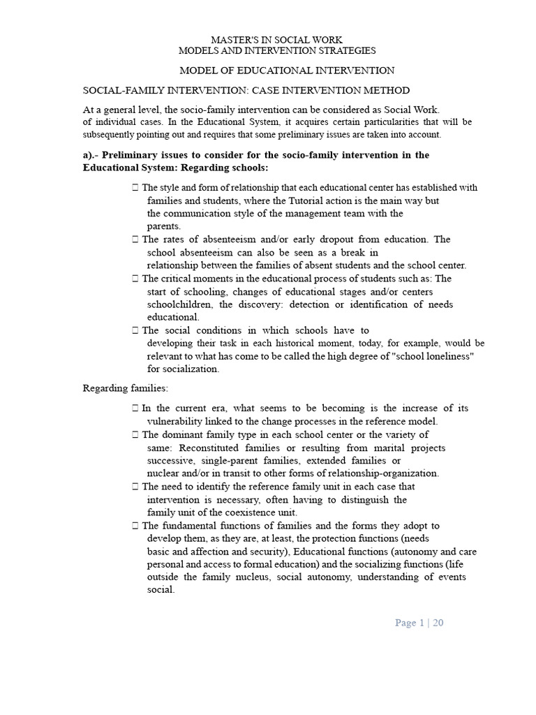 Social Work Intervention Strategies | PDF | Social Work | Information