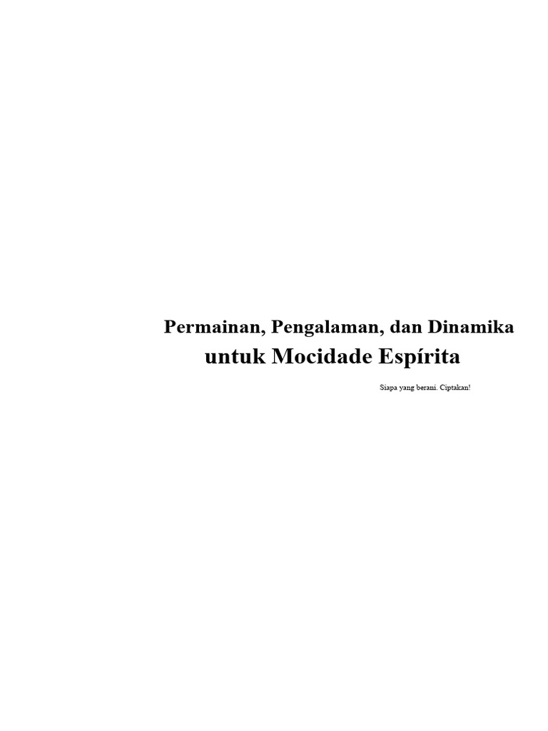 Dinamika Kreatif untuk Pemuda Espírita | PDF