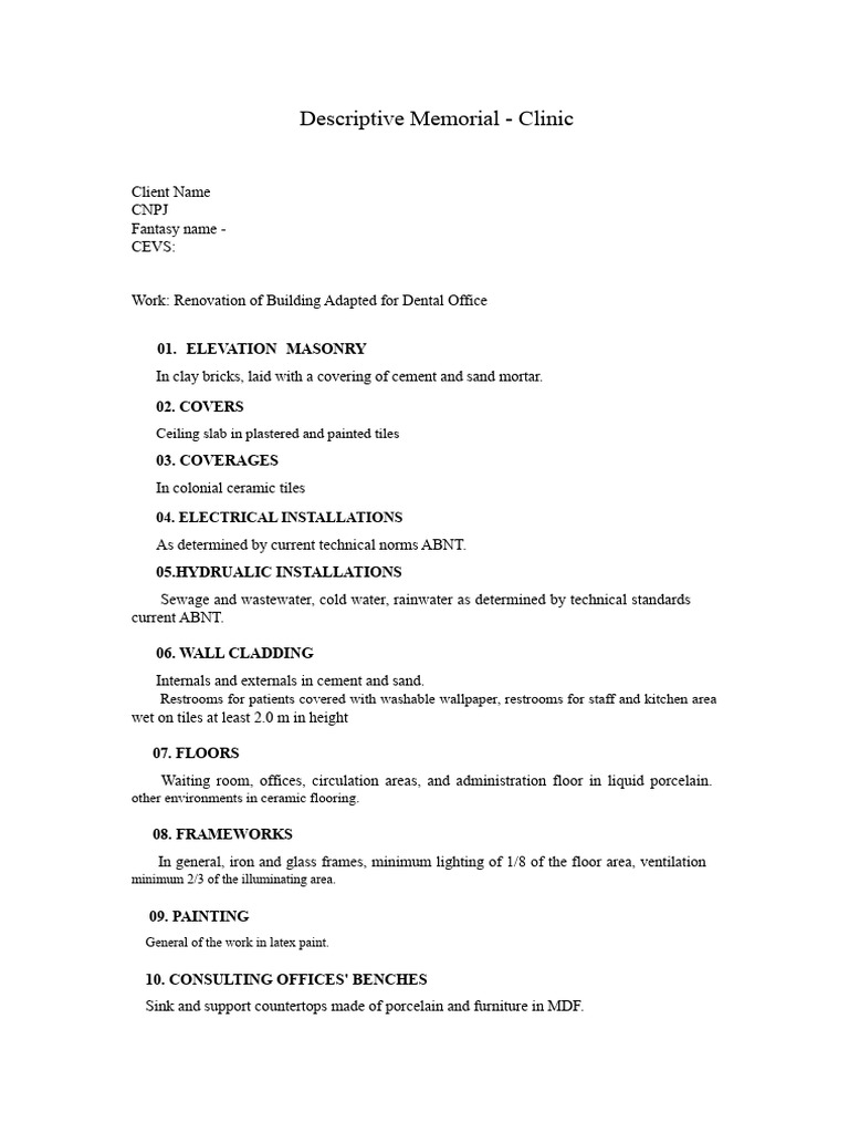 Descriptive Memorial Clinic | PDF