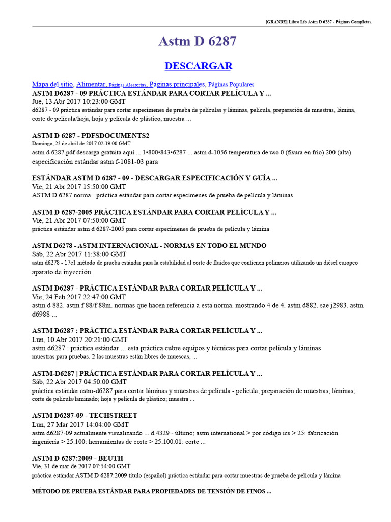 Astm D 6287 | PDF