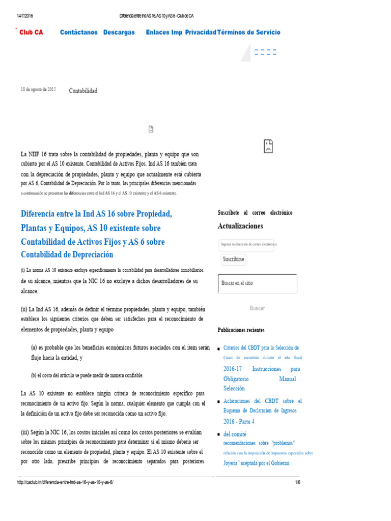 Diferencia Entre Ind AS 16 y AS 10 | PDF | normas internacionales de INFORMACION FINANCIERA ...