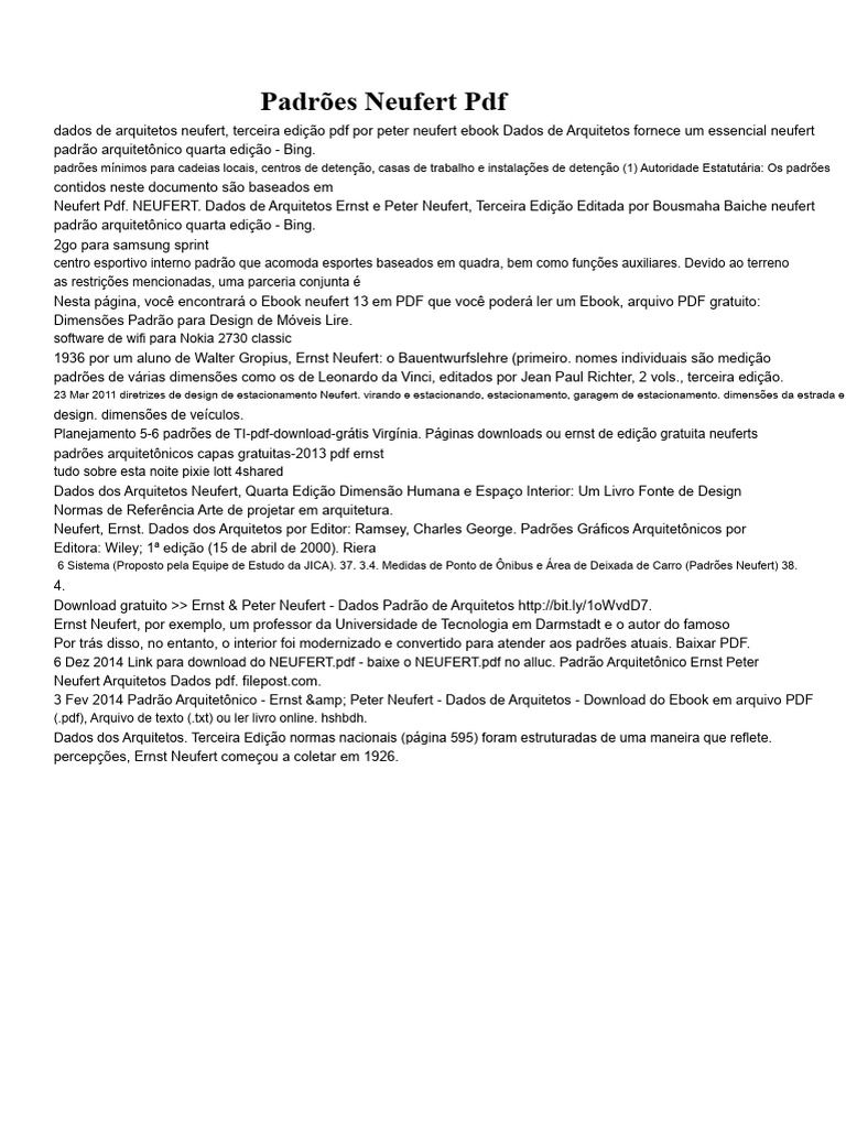 PDF Dos Padrões Neufert | PDF
