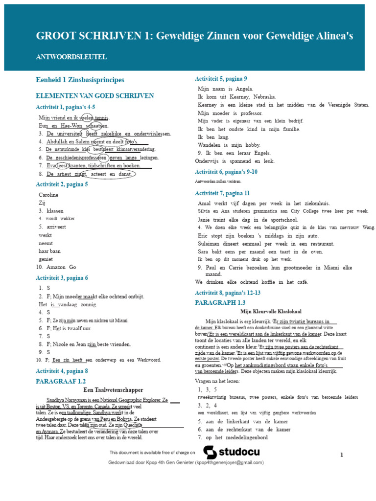 Geweldig Schrijven 1 (Vijfde Editie) (Keith S. Folse, Elena Vestri ...