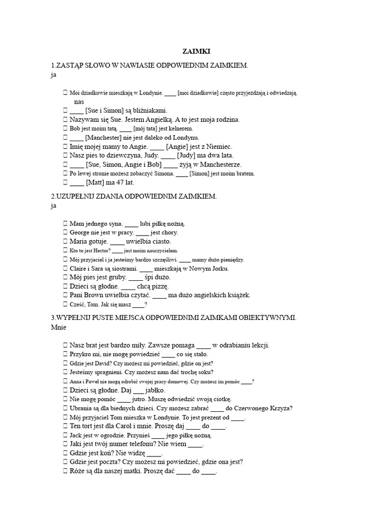 ZAIMKI | PDF