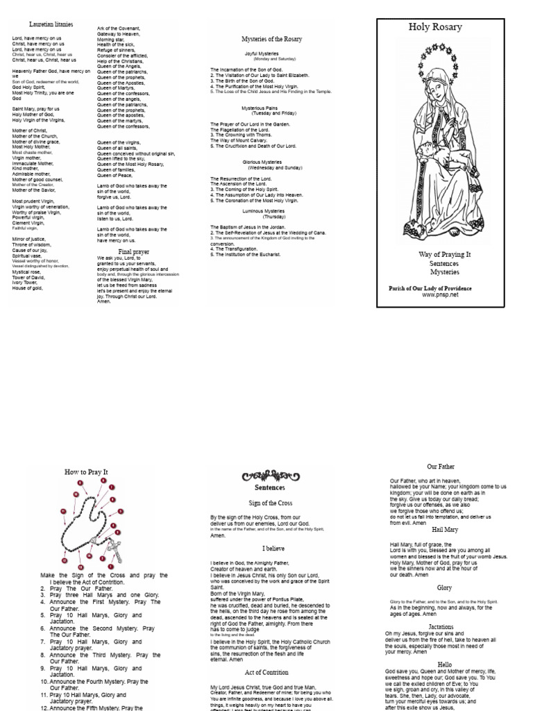how to pray the rosary step by step 2019----- | PDF | Mary, Mother Of ...
