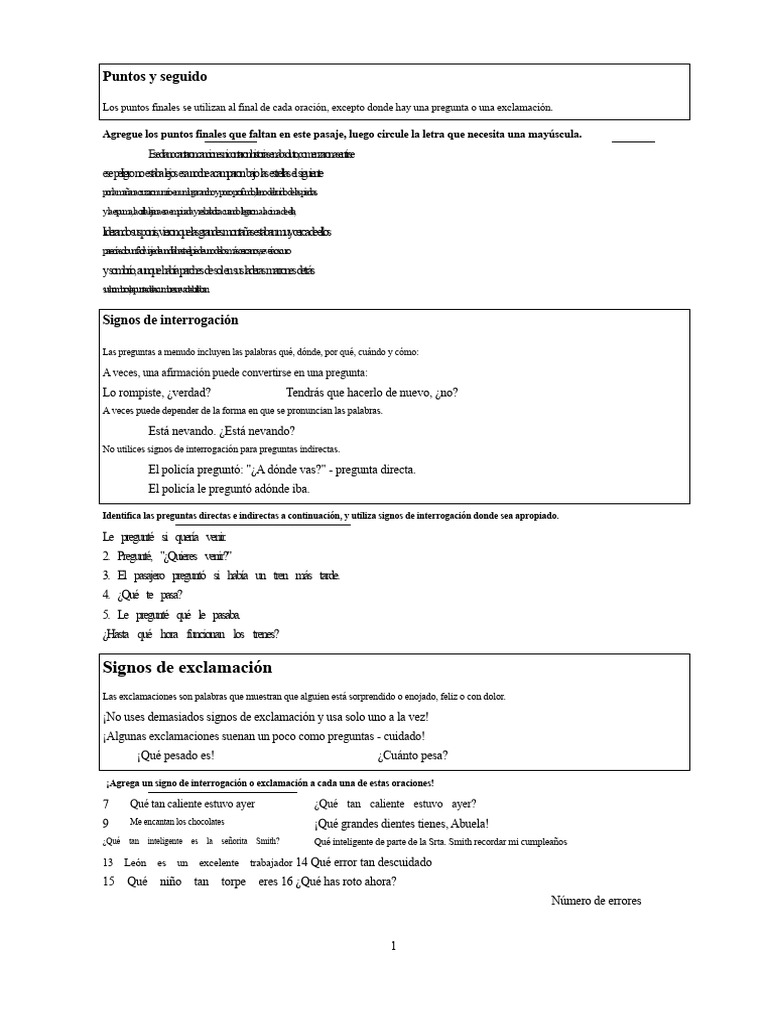 Reglas de puntuación y gramática esenciales | PDF | Al rededor del ...