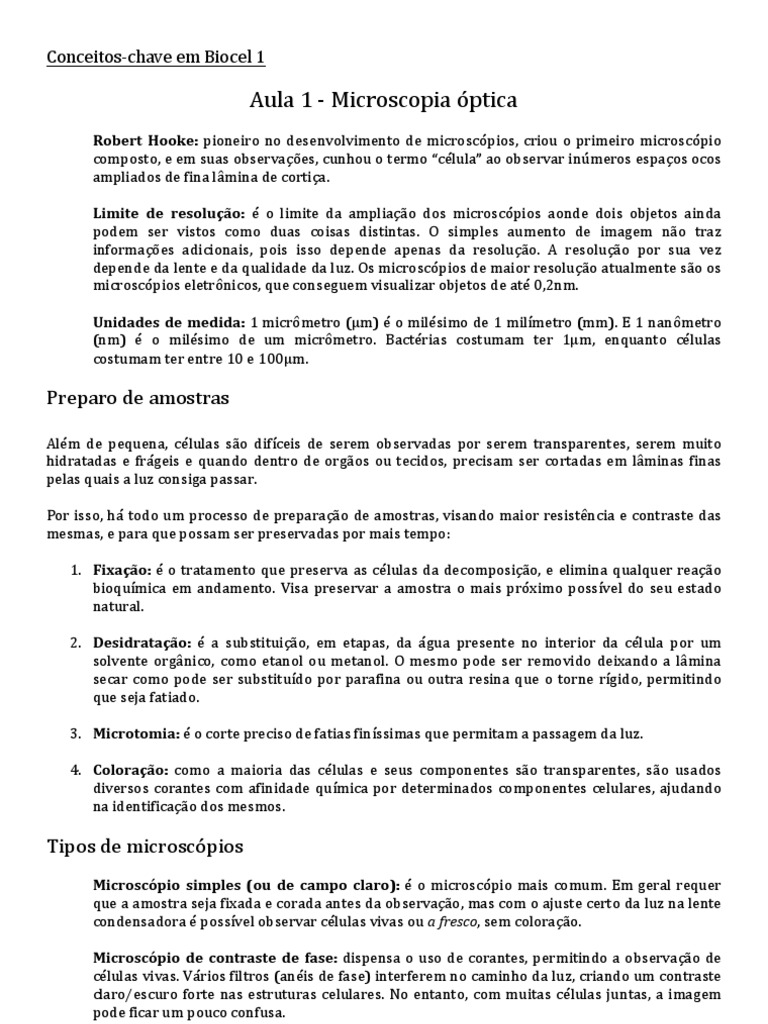 Resumo Biocel 1 | PDF | Membrana celular | Linfócito